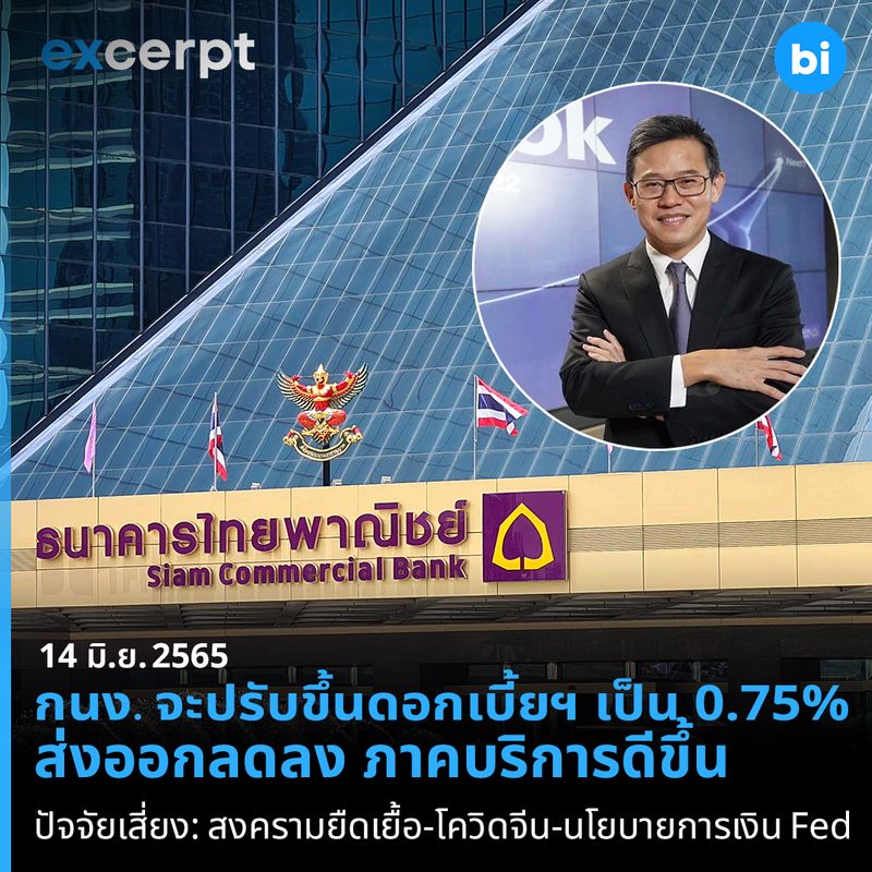 [Brand Inside] SCB EIC คาด ไตรมาส 3 กนง. จะปรับขึ้นอัตราดอกเบี้ยนโยบาย ...