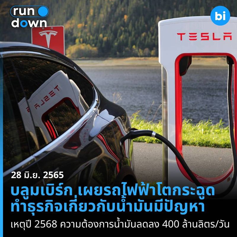 [Brand Inside] บลูมเบิร์ก คาดปี 2568 ยอดขาย EV ทั่วโลก 21 ล้านคัน ทำความต้องการใช้น้ำมันหายไป ...
