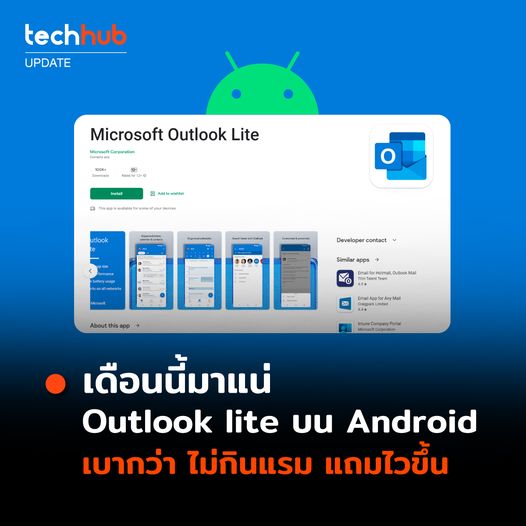 [Techhub] เชื่อว่าหลายคนน่าจะรู้จัก Outlook แอปจัดการอีเมลของ Microsoft 365 ซึ่งตอนนี้ไมโครซอฟท์ ...