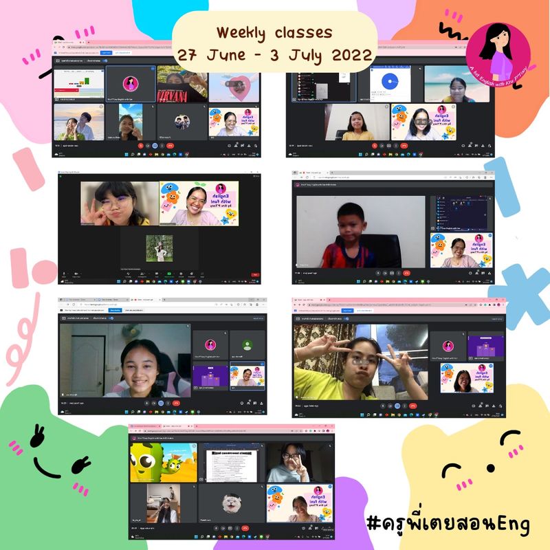 [A bit English with Kru P’Toey] Weekly Classes 27 June to 3 July 2022 ️ Enjoy English with #ครู ...