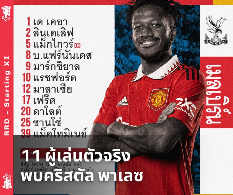 [Random Red Devils - RRD] Starting XI pre-season vs Crystal Palace .SWP