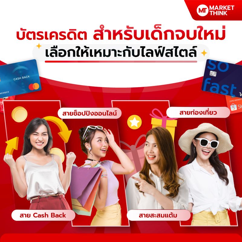 [MarketThink] บัตรเครดิต สำหรับเด็กจบใหม่ เลือกให้เหมาะกับไลฟ์สไตล์
