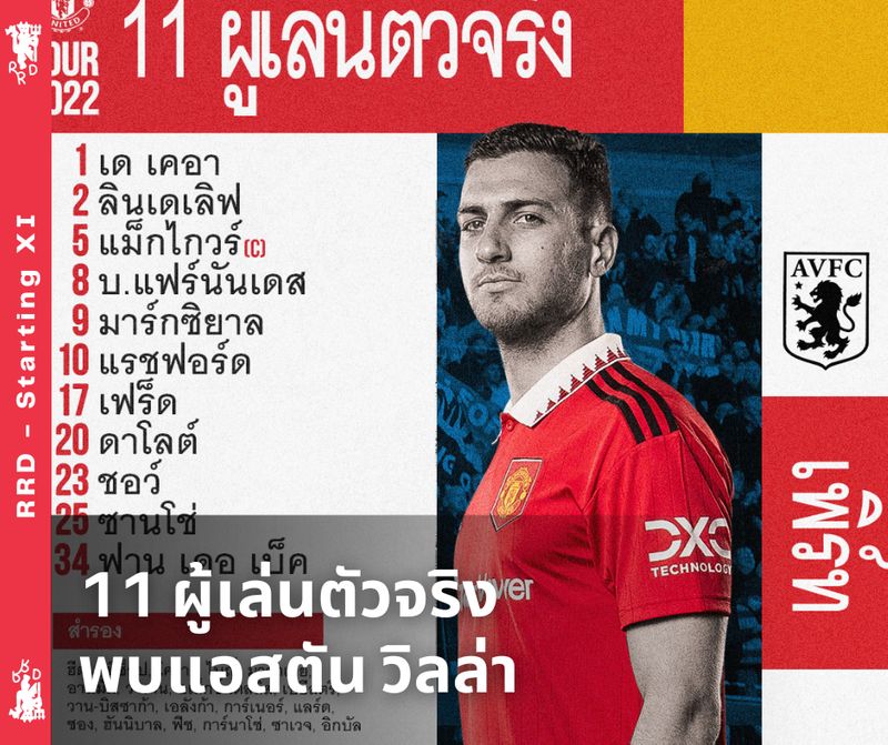 [Random Red Devils - RRD] Starting XI Pre-season vs Aston Villa .SWP