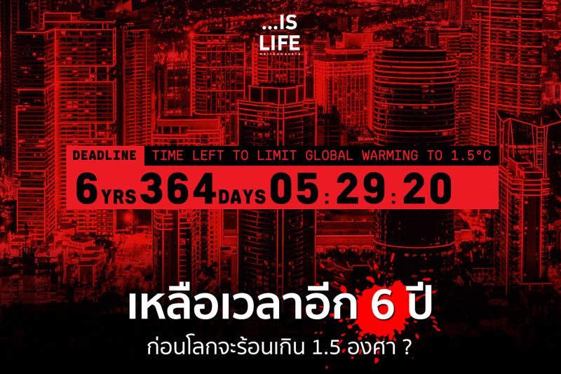 [Is Life] เหลือเวลาอีก 6 ปี ก่อนโลกจะร้อนเกิน 1.5 องศา ? นักวิทยาศาสตร์ ...