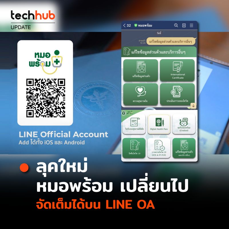 [Techhub] LINE จับมือกับกระทรวงสาธารณสุข ผลักดันแอป “หมอพร้อม” เป็น Digital Health Platform ...