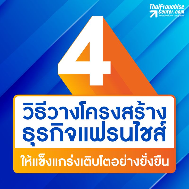[ThaiFranchiseCenter] 4 วิธีวางโครงสร้างธุรกิจแฟรนไชส์ให้แข็งแกร่ง เติบโตอย่างยั่งยืน 1.อบรมให้ ...