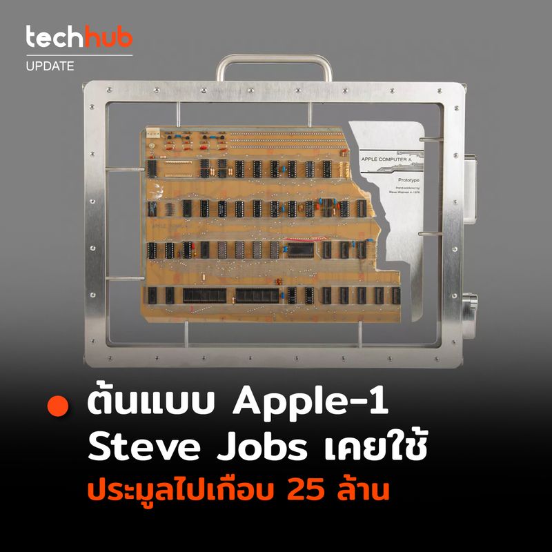 [Techhub] พบ 'จอกศักดิ์สิทธิ์' อีกชิ้นของ Apple คราวนี้เป็น Apple-1 คอมฯ ส่วนบุคคลรุ่นแรกของ ...