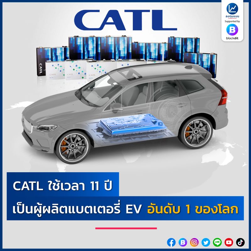[ลงทุนแมน] CATL ใช้เวลา 11 ปี เป็นผู้ผลิตแบตเตอรี่ EV อันดับ 1 ของโลก ปฏิเสธไม่ได้เลยว่า รถยนต์ ...