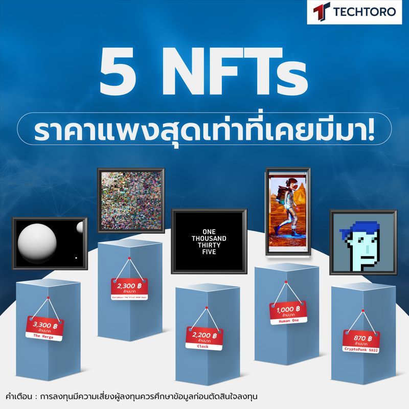 [TechToro] 5 NFTs ราคาแพงสุดเท่าที่เคยมีมา! 🤩🥳 👾NFTs หรือ Non-Fungible Tokens ได้กลายมาเป็นหนึ่ง ...