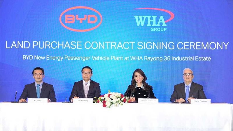 [M Report] ดีลใหญ่รอบ 20 ปี WHA ขายที่ 600 ไร่ ให้ BYD ตั้งโรงงานรถยนต์ไฟฟ้าแห่งแรกอาเซียน เริ่ม ...