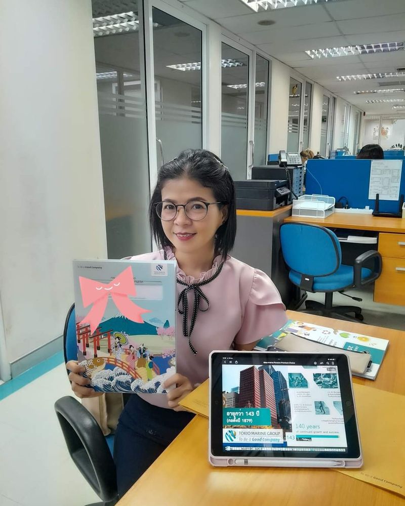 [AngRin Diary] #เมื่อฉันอยากเป็นตัวแทนวิชาชีพ วันนี้เข้ามารับเล่มกรมธรรม์ให้ลูกค้าที่ขายออนไลน์ ...