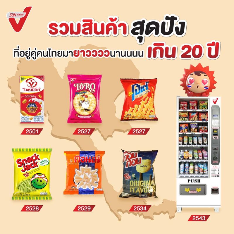 [SUN Vending] รวมสินค้าที่อยู่คู่คนไทยมายาวนานเกิน 20 ปี หลายคนคงเคย ...
