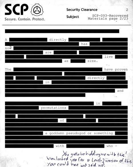 [SCP: Secret Files ] SCP-001 รอการเปิดเผยข้อมูล [ถูกบล็อค] ข้อกำหนด 001 ...