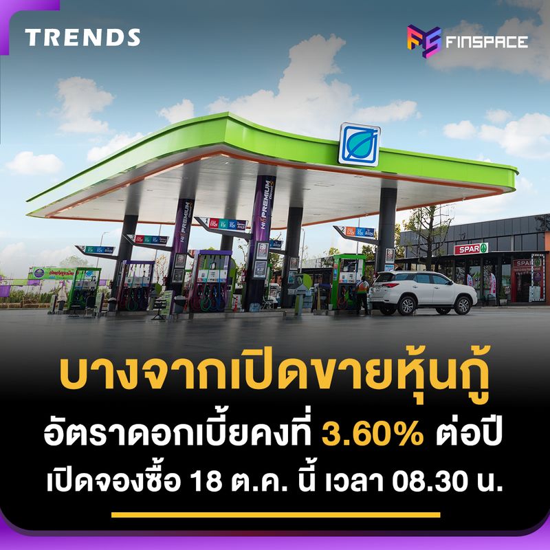 [FinSpace] #FSTrends | บางจากเปิดขายหุ้นกู้ดิจิทัล เริ่มต้นทุงทุนเพียง 5,000 บาท อัตราผลตอบแทน ...