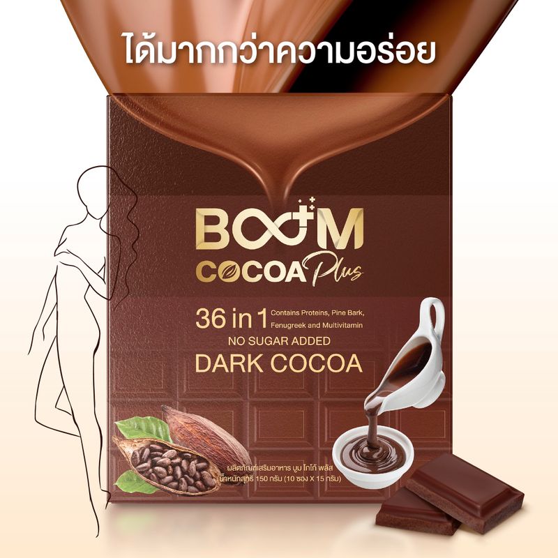 [Boom cocoa Plus] Boom cocoa Plus โกโก้ เครื่องดื่มที่ได้รับความนิยม ...