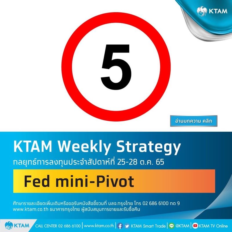 [Krungthai Asset Management] Fed mini-Pivot KTAM Weekly Strategy 25-28 ต.ค. 65