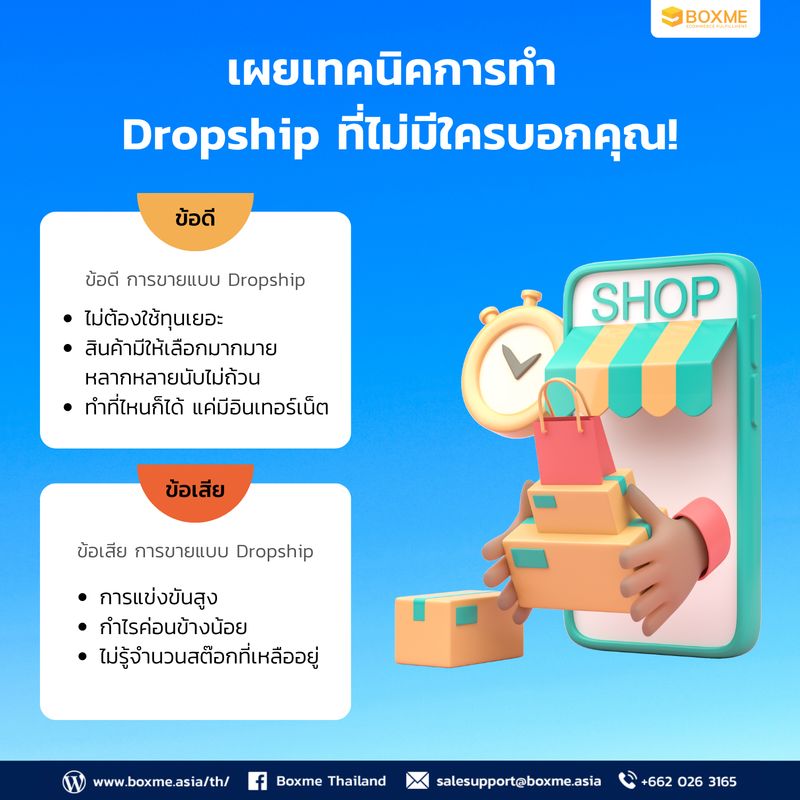[boxme Thailand E Commerce Fulfillment] เผยเทคนิคการทำ Dropship ที่
