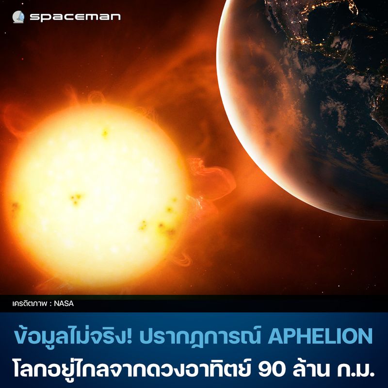[มนุษย์อวกาศ] ข้อมูลไม่จริง! ปรากฏการณ์ APHELION โลกอยู่ไกลจากดวง ...