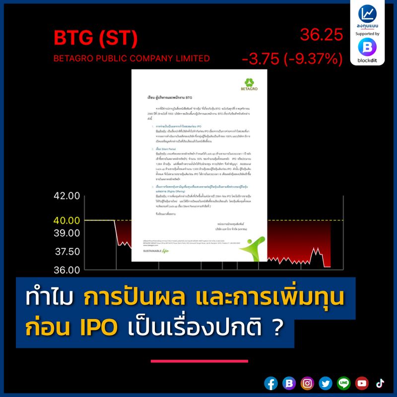 [ลงทุนแมน] ทำไม การปันผล และการเพิ่มทุน ก่อน IPO เป็นเรื่องปกติ ? หลังจากบริษัท เบทาโกร จำกัด ...