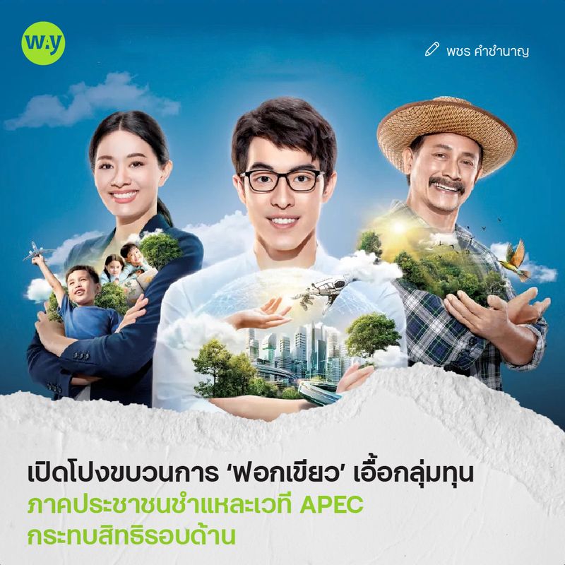 [WAY] เปิดโปงขบวนการ ‘ฟอกเขียว’ เอื้อกลุ่มทุน ภาคประชาชนชำแหละเวที APEC กระทบสิทธิรอบด้าน ภาค ...