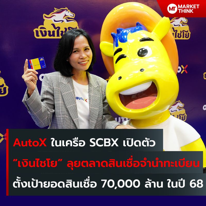 [MarketThink] AutoX ในเครือ SCBX เปิดตัว “เงินไชโย” ลุยตลาดสินเชื่อจำนำทะเบียน ตั้งเป้ายอด ...