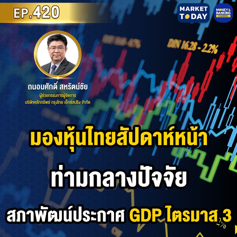 [Money and Banking Channel] Market Today EP.420 | มองหุ้นไทยสัปดาห์หน้า ท่ามกลางปัจจัย สภาพัฒน์ ...
