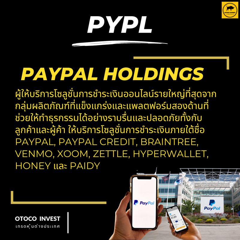 [ตื่นหุ้น] PayPal Holdings ชื่อย่อ PYPL PayPal ได้กลายเป็นหนึ่งในผู้ให้ ...