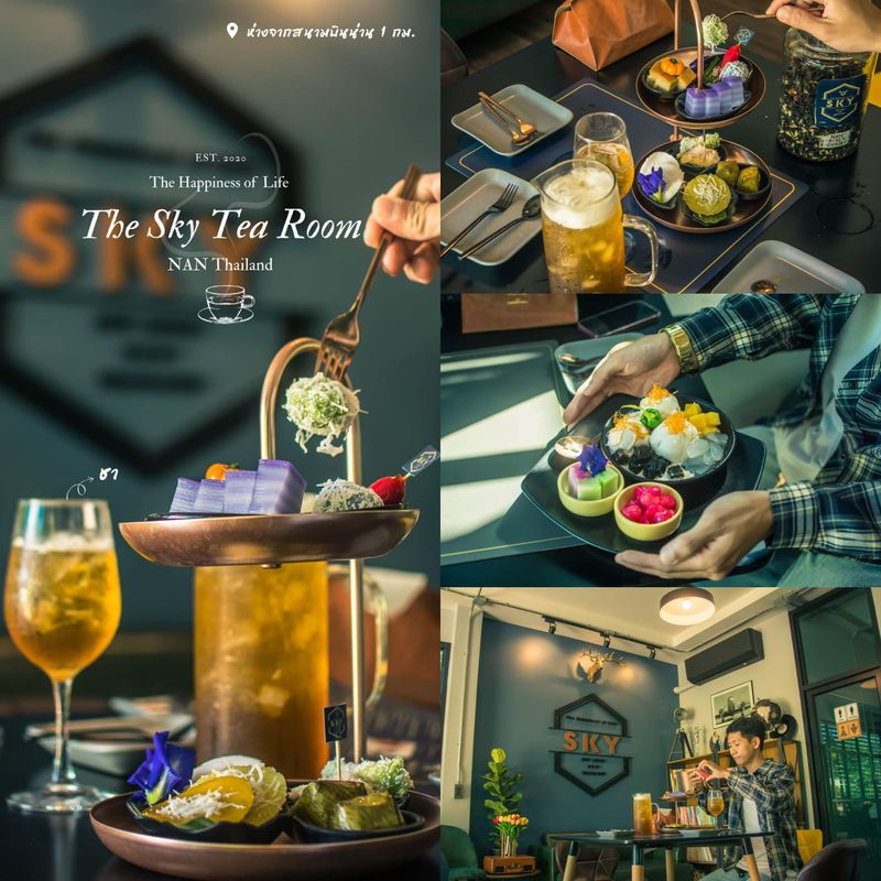 [น่านรีวิว] :: The sky tea room nan :: ☕🥞 คาเฟ่ชาขนมไทยที่เป็น ...