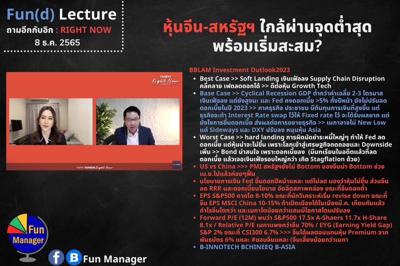 [Fun Manager] #สรุปถามอีกกับอิก TAM-EIG 7 ธ.ค. #ถามทันที #FundLecture . Right Now EP.317 : หุ้น ...