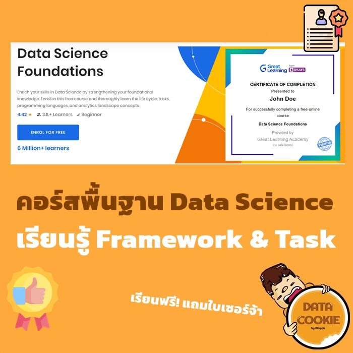 [Datacookie] #คอร์สพื้นฐานDataSciเรียนรู้FrameworkและTask 📊👩‍🏫 #พื้นฐาน เป็นสิ่งที่สำคัญมากๆของ ...
