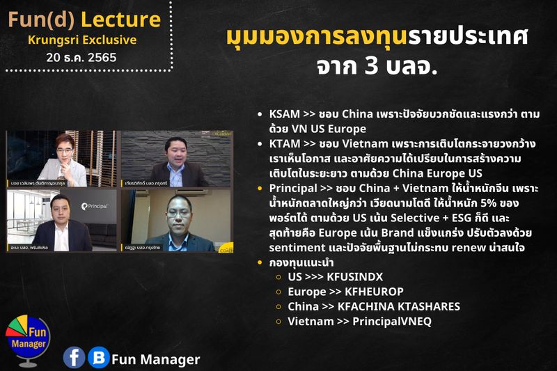 [Fun Manager] #สรุปKrungsriExclusive 20 ธ.ค. #FundLecture . Krungsri The COACH x KRUNGSRI ...