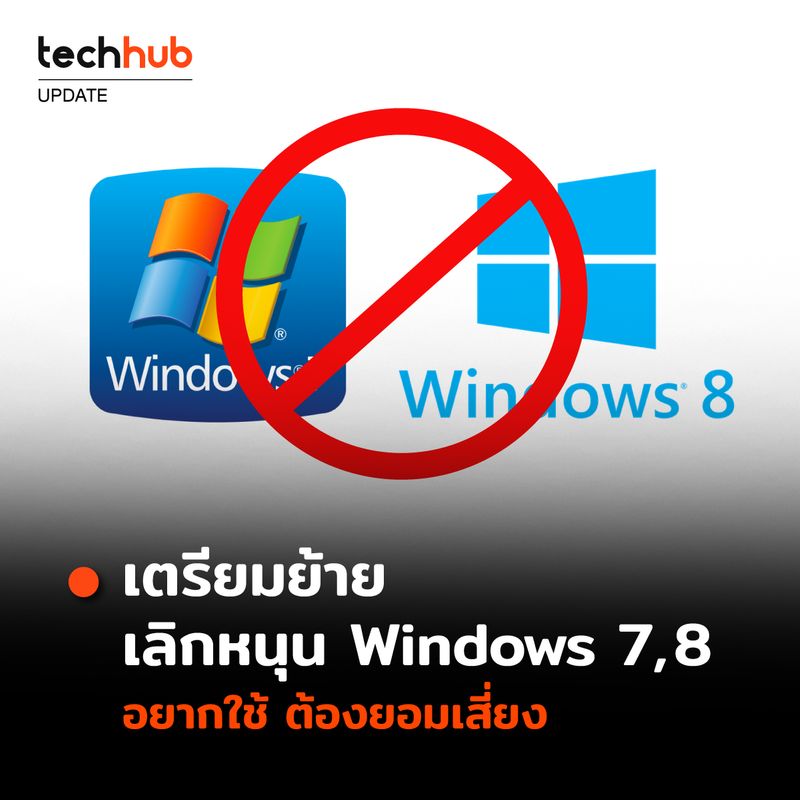 [Techhub] จริง ๆ แล้ว Microsoft มีการยุติการสนับสนุนหลักของ Windows 7 ไปตั้งแต่เดือนมกราคมปี ...