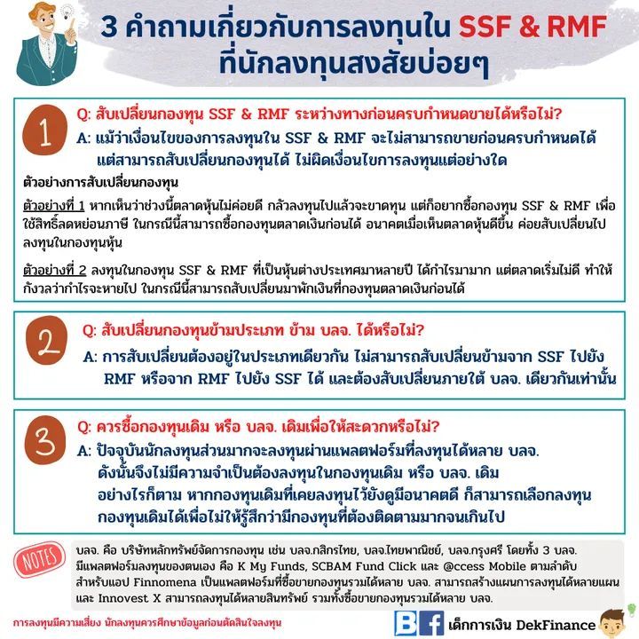 [เด็กการเงิน DekFinance] 3 คำถามเกี่ยวกับการลงทุนใน SSF & RMF ที่นักลงทุนสงสัยบ่อยๆ ปลายปีอย่าง ...