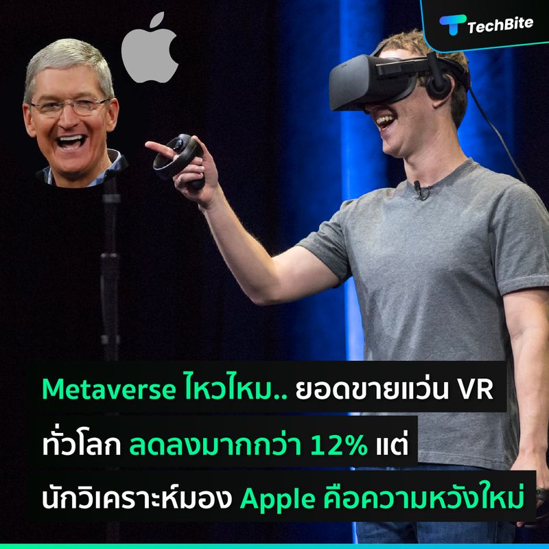 [TechBite] Metaverse ไหวไหม.. ยอดขายแว่น VR ทั่วโลก ลดลงมากกว่า 12% แต่นักวิเคราะห์มอง Apple คือ ...