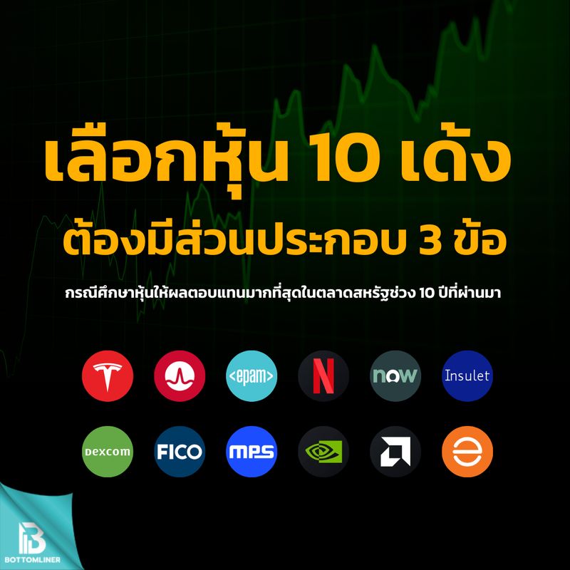 [สรุปหุ้น กองทุน ต่างประเทศ - BottomLiners] เลือกหุ้น 10 เด้ง ต้องมีส่วนประกอบ 3 ข้อ จากการศึกษา ...