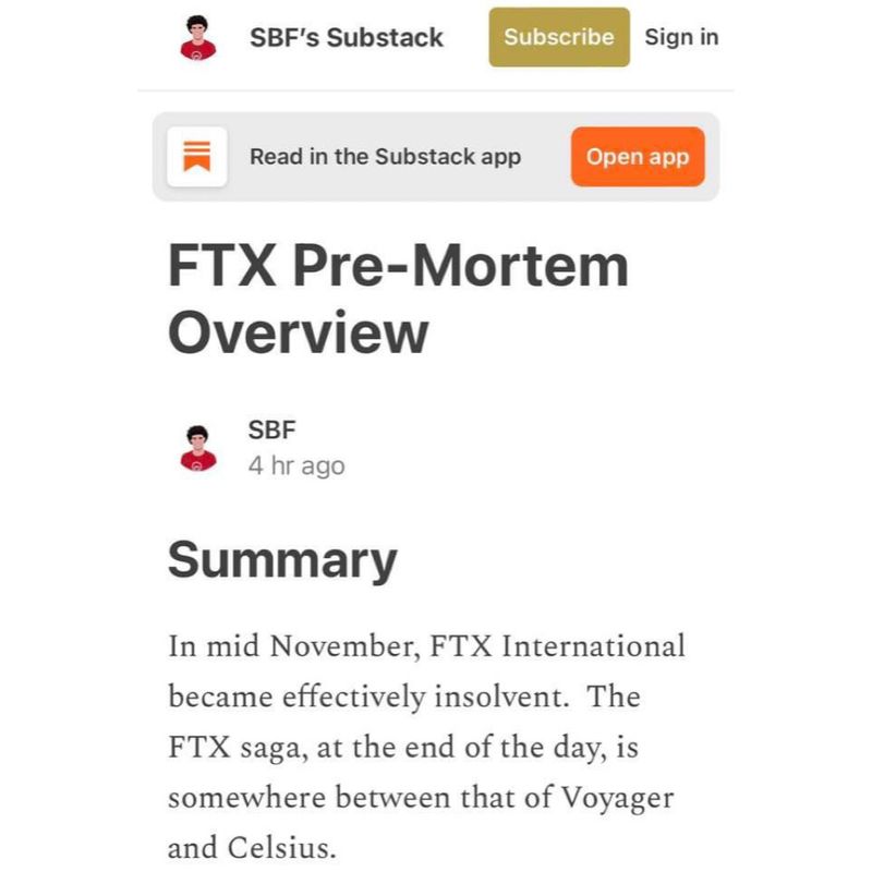 [ณัฐมาคุย] SBF เปิด Substack อธิบายเหตุการณ์ของ FTX หากจะมีสิ่งหนึ่งที่คนที่ทำผิดแบบชัดเจน แถม ...