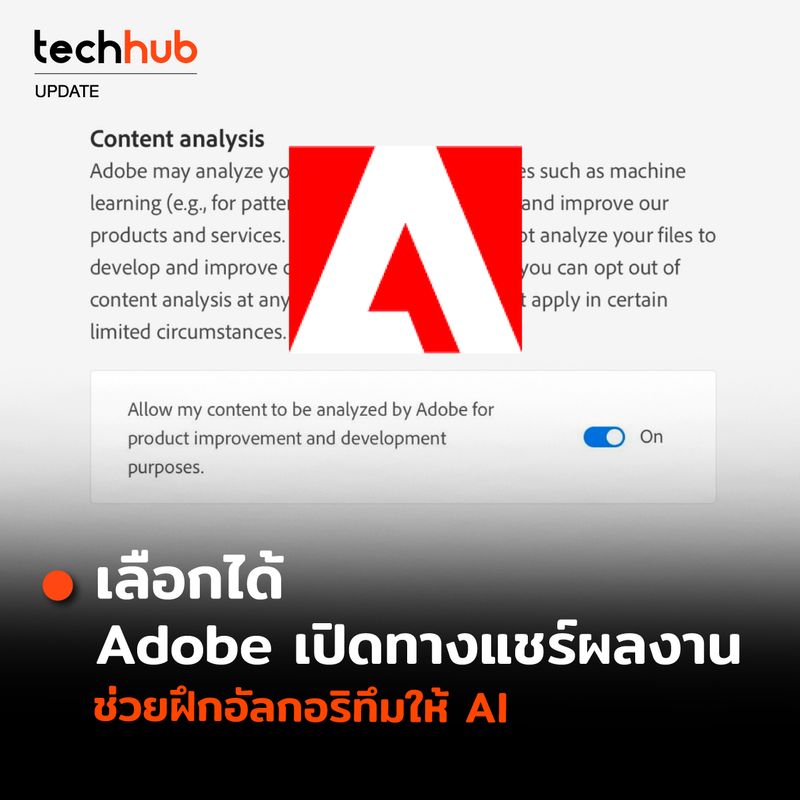 [Techhub] Adobe เปิดทางแชร์ผลงาน ช่วยเทรน AI ยอมแบ่งไหม? Adobe ออกนโยบาย เอาผลงานผู้ใช้ที่อยู่ใน ...