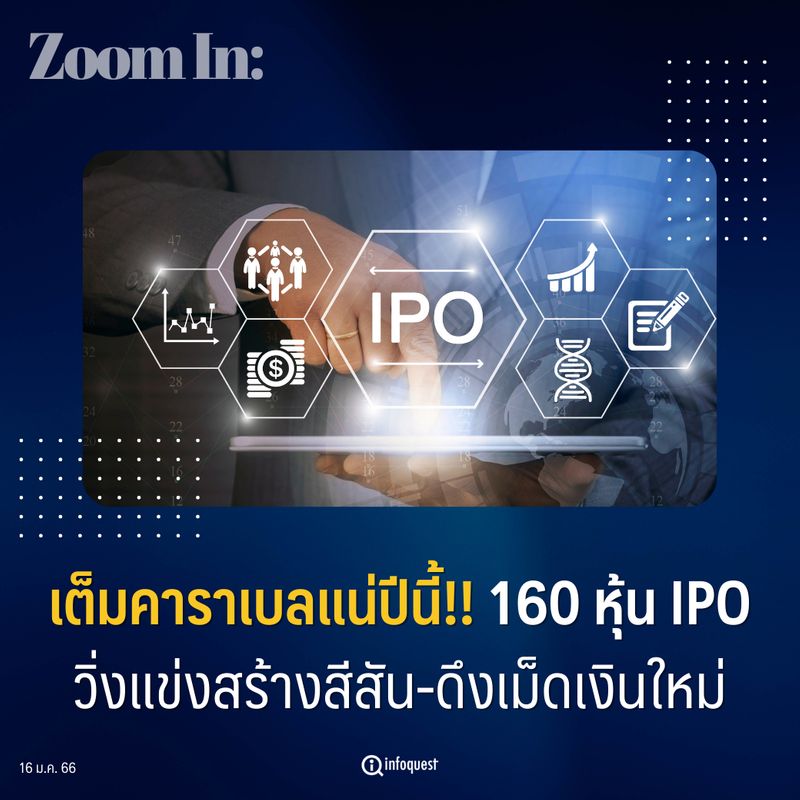 [InfoQuestNews - สำนักข่าวอินโฟเควสท์] ZoomIn: เต็มคาราเบลแน่ปีนี้!! 160 หุ้น IPO วิ่งแข่งสร้าง ...