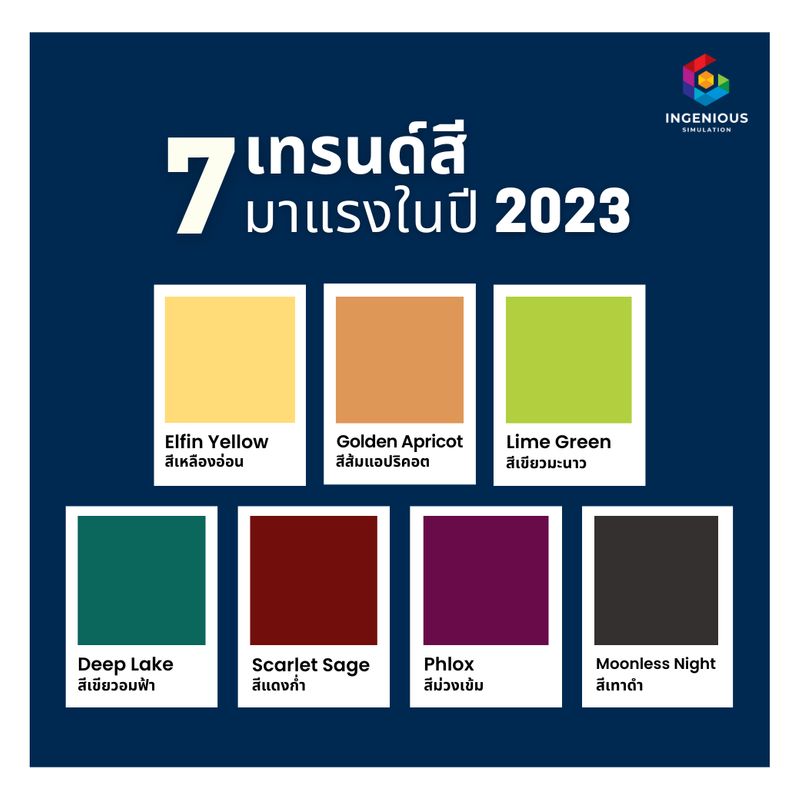[Ingenious Simulation] 🚦 7 เทรนด์สีมาแรงในปี 2023 บอกลาปีเก่า พร้อมเข้าสู่ 7 เทรนด์สีมาแรง ...