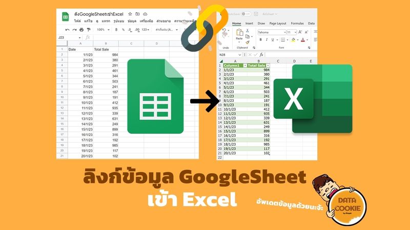 [Datacookie] ลิงก์ข้อมูล GoogleSheet เข้าExcel 🩹 เดี๋ยวนี้ทำงานสลับระหว่าง #Excel กับ ...