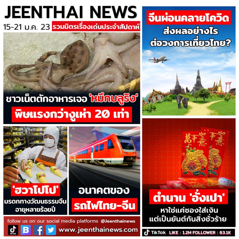 [JEENTHAINEWS] รวมมิตรเรื่องเด่นประจำสัปดาห์ของจีนไทยนิวส์ ( 15-21 ม.ค. ) 1️⃣ กินหม้อไฟเกือบสู่ ...