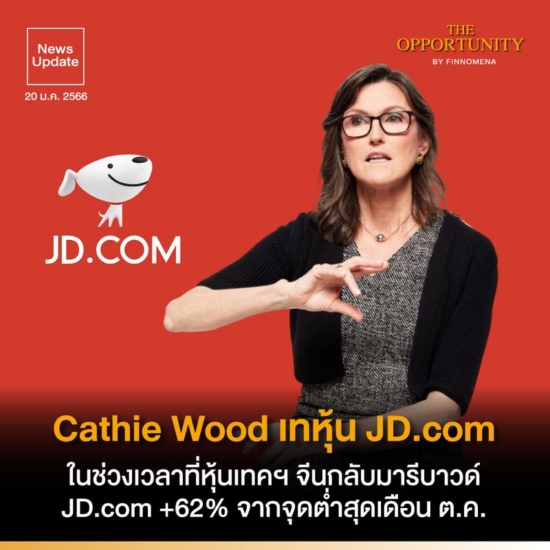 [Finnomena] Cathie Wood เทหุ้น JD.com ในช่วงเวลาที่หุ้นเทคฯ จีนกลับมารี ...