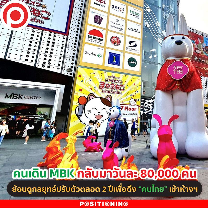 [Positioning Online] คนเดิน MBK กลับมาวันละ 80,000 คน ย้อนดูกลยุทธ์ปรับตัวเพื่อดึง “คนไทย” เข้า ...