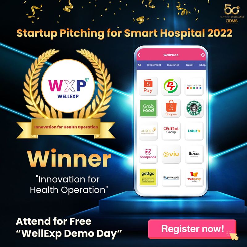 [WellExp] WellExp ได้รับเชิญเข้าร่วมงานประกวด Startup Pitching for smart hospital 2022 ซึ่งจัด ...