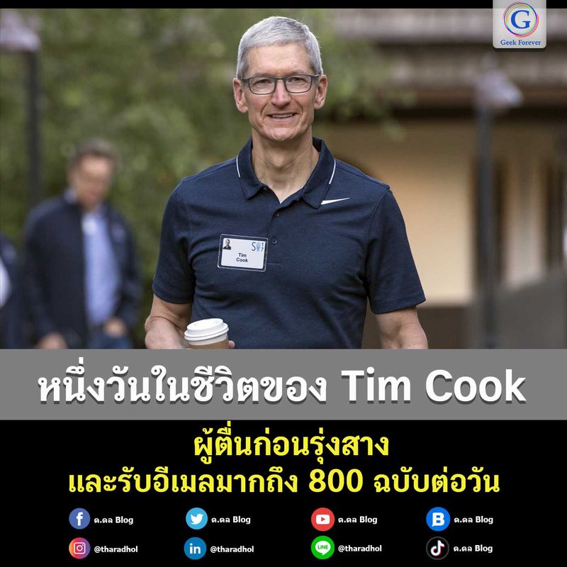 [ด.ดล Blog] หนึ่งวันในชีวิตของ Tim Cook ผู้ตื่นก่อนรุ่งสางและรับอีเมล ...