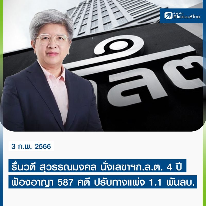 [efinanceThai - สำนักข่าวหุ้น และการลงทุน] `รื่นวดี สุวรรณมงคล` นั่งเลขาฯก.ล.ต. 4 ปี `รื่นวดี ...