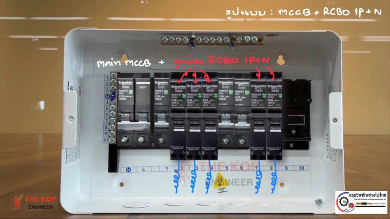 [เรียนรู้ระบบไฟฟ้า] รูปแบบ Consumer Single Bus ( MCCB+RCBO) 👉 รูปแบบตู้ ...