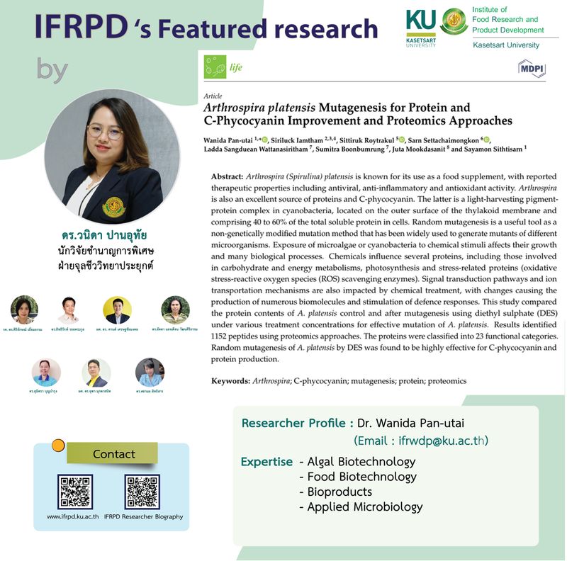 [Food lnfo by IFRPD] ผลงานการตีพิมพ์ในวารสารวิชาการระดับนานาชาติ โดย ดร.วนิดา ปานอุทัย และคณะ 👩🏼 ...