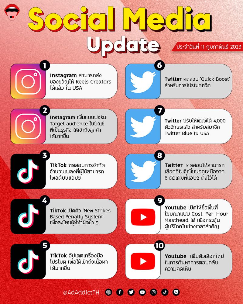 [Ad Addict] Update 10 ข่าวการเปลี่ยนแปลงของ Social Media ประจำวันที่ 11 ...