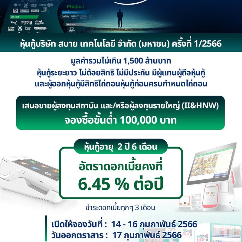 [Jayarpa_AFPT™ ,IP] 👑 หุ้นกู้ SABUY 👑 ” หุ้นกู้บริษัท สบาย เทคโนโลยี ...